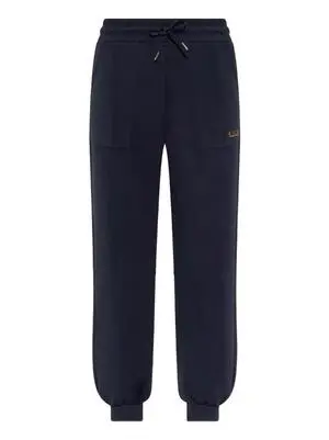 EA7 Navy Logo Plaque Track Pants - Blue