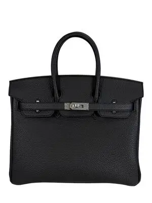 Hermès Hermès Black Togo Leather Palladium Hardware Birkin 25 Black