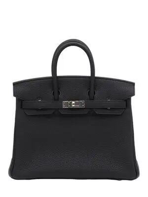 Hermès Hermès Black Togo Leather Palladium Hardware Birkin 25 Black