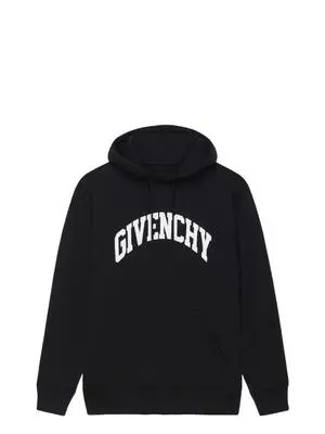 Givenchy Logo Printed Drawstring Hoodie - Black