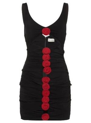 MAGDA BUTRYM Magda Butrym Rose Embellished Ruched Dress