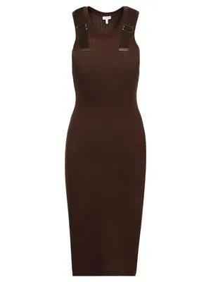 Loewe Ribbed Crewneck Sleeveless Dress - Black