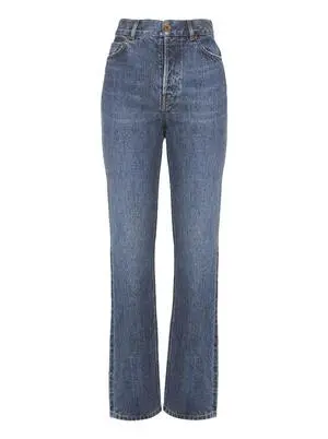 Chloé High-waisted Straight-leg Jeans - Blue