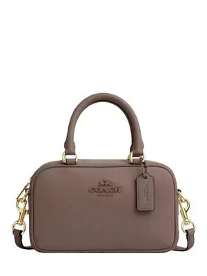 COACH Coach Logo Zipper Shoulder Bag Brown