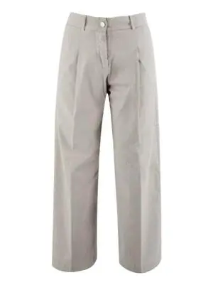 Fabiana Filippi Wide-leg Cropped Trousers - Gray
