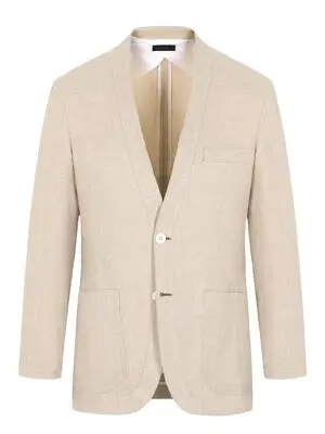Brioni Brioni Linen, Wool And Silk Jardigan Beige