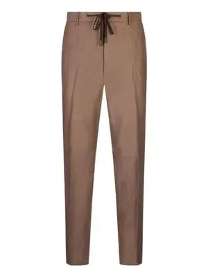 Peserico Tailored Trousers With Drawstring Waist - Brown