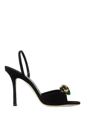 JIMMY CHOO Emani 100 Slingback Heeled Sandals - Black