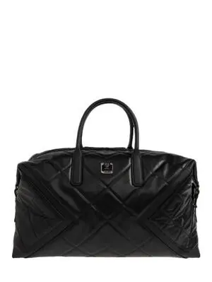 Mcm Quilted Travel Bag - Black