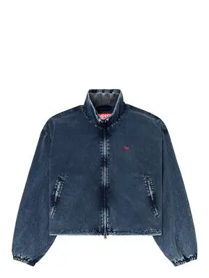 DIESEL® Diesel G-Leamer Acid-Wash Zip Jacket Dark Blue