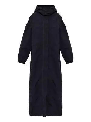 DIESEL® Nylon Trench Coat With Detachable Hood - Black