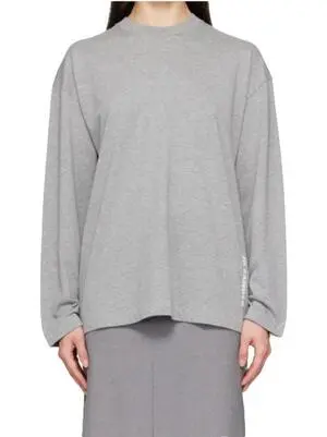 JIL SANDER Long Sleeve Crewneck T-shirt - Gray