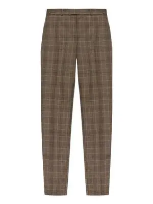 Alexander McQueen Plaid Tailored Trousers - Brown