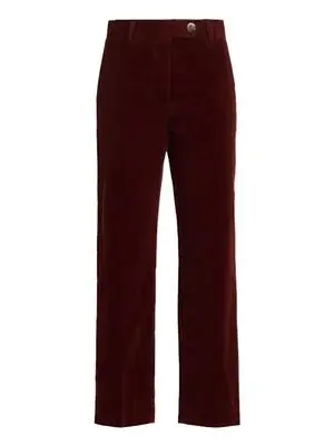 BLAZÉ MILANO Nana Cotton Straight Leg Trousers - Brown