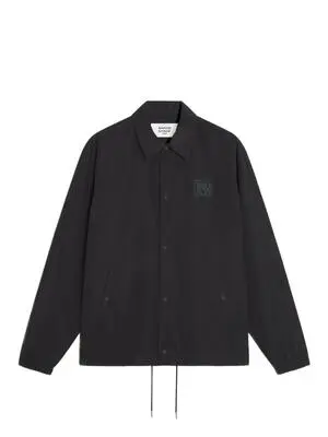 Maison Kitsuné Logo Print Coach Jacket - Black