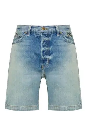Rhude Vintage Wash Denim Shorts - Blue