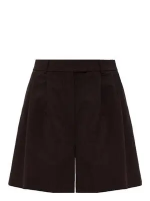 Lacoste Pleated Tailored Shorts - Brown