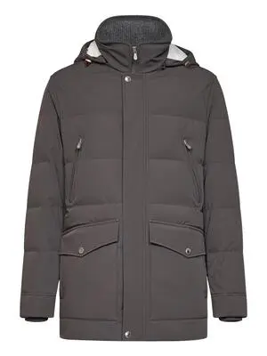 Brunello Cucinelli Hooded Zip-up Coat - Black