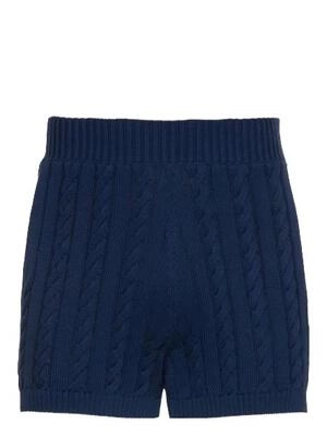 EGONLAB Cotton Knitted Bunny Ear Shorts - Blue
