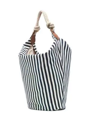 Miu Miu Striped Rope-handle Shoulder Bag - Blue