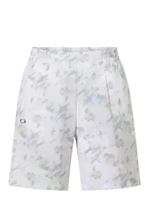 Oakley Abstract Print Elasticated Waist Shorts - White
