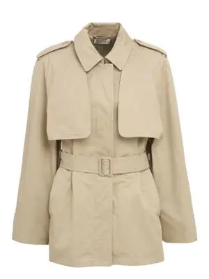 THE ROW Tavoris Pima Cotton Gabardine Jacket With Detachable Sleeves - Nude