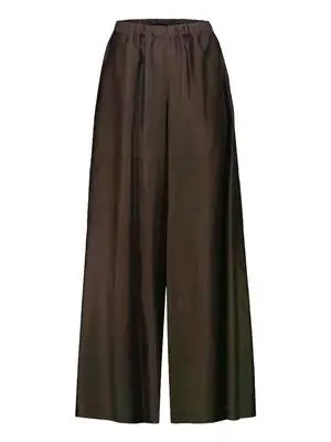DRHOPE Sheer Wide-leg Trousers - Brown