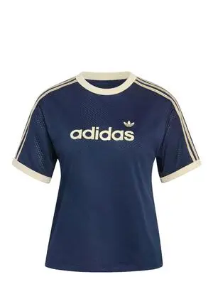 Adidas Logo Print Mesh T-shirt - Blue