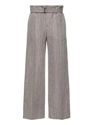 BRUNELLO CUCINELLI Brunello Cucinelli Linen Blend Straight Leg Pants