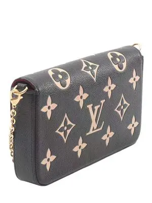 LOUIS VUITTON Monogram Empreinte Félicie Chain Clutch - Black
