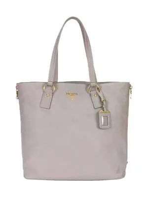 Prada Side Zip Tote Bag - Grey