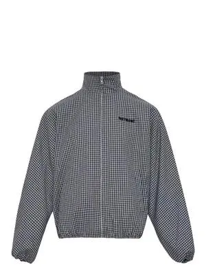We11Done Check Pattern Zip-up Jacket - White