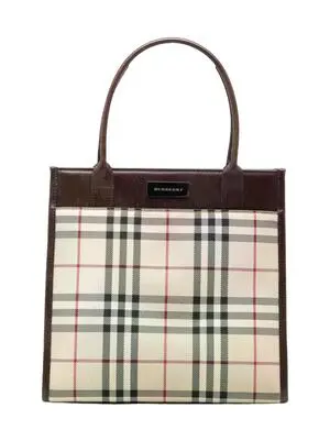 Burberry House Check Canvas Handbag - Neutrals