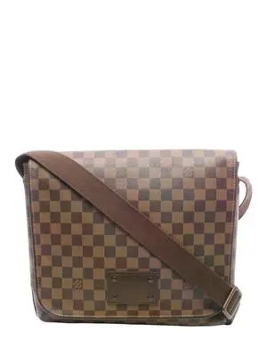 LOUIS VUITTON Damier Ebene Brooklyn Mm Crossbody Bag - Brown