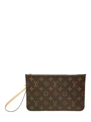 LOUIS VUITTON Monogram Neverfull Mm Pouch - Brown