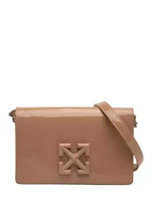 Off-White Patent Jitney 0.5 Crossbody Bag - Brown