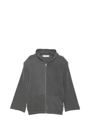 Marie Adam-Leenaerdt Zip-up Dropped-shoulder Hoodie - Grey
