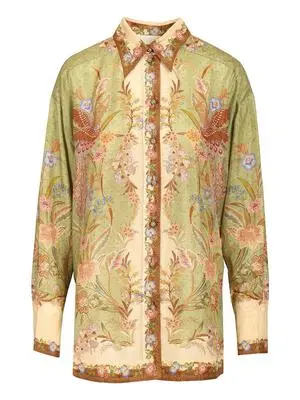 Zimmermann Indra Printed Silk Shirt - Multicolor