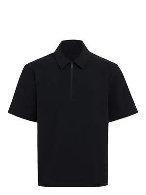 Moncler Half-zip Logo Nylon Shirt - Black