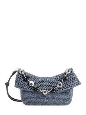 Loewe Ola Medium Raffia Bag - Blue