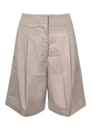 RE-HASH Kiria Pleated Wide-leg Shorts - Neutrals