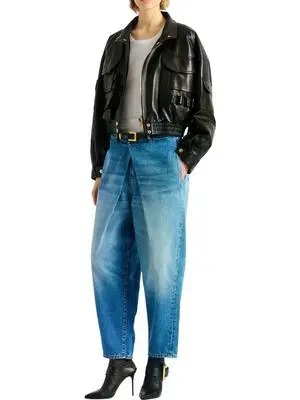 Balmain Barrel-leg Jeans - Blue