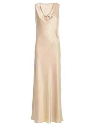 Antonelli Firenze Cowl Neck Sleeveless Maxi Dress - Neutrals