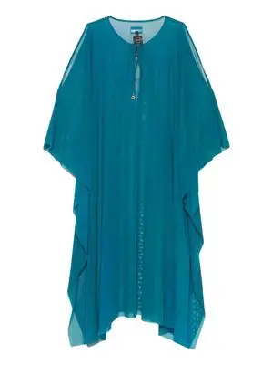 FISICO Sheer-finish Draped Kaftan - Blue