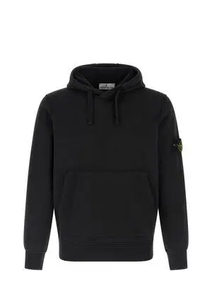 Stone Island 6100062 Garment-dyed Organic Cotton Hoodie - Black