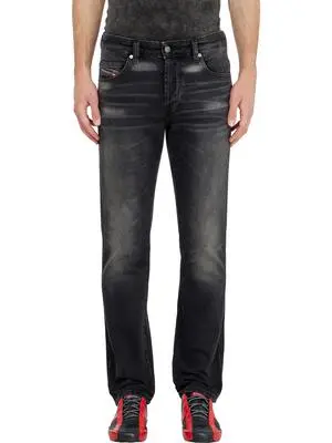 DIESEL® Slim Fit Button Fly Jeans - Black