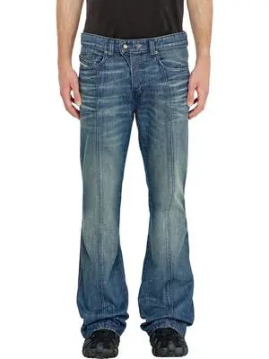 DIESEL® Diesel Bootcut Jeans With Double Button Fly And Embroidered Detail Blue
