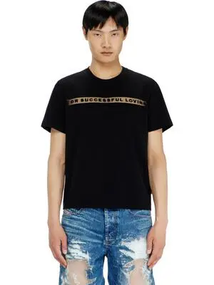 DIESEL® X Tinder "for Successful Loving" Devoré T-shirt - Black