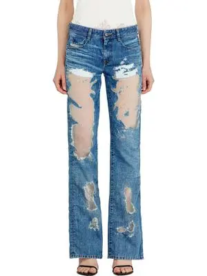 DIESEL® Diesel Low Waist Bootcut Jeans Blue