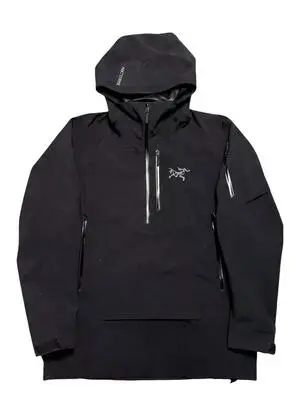Arc'teryx Logo Detail Hooded Jacket - Black